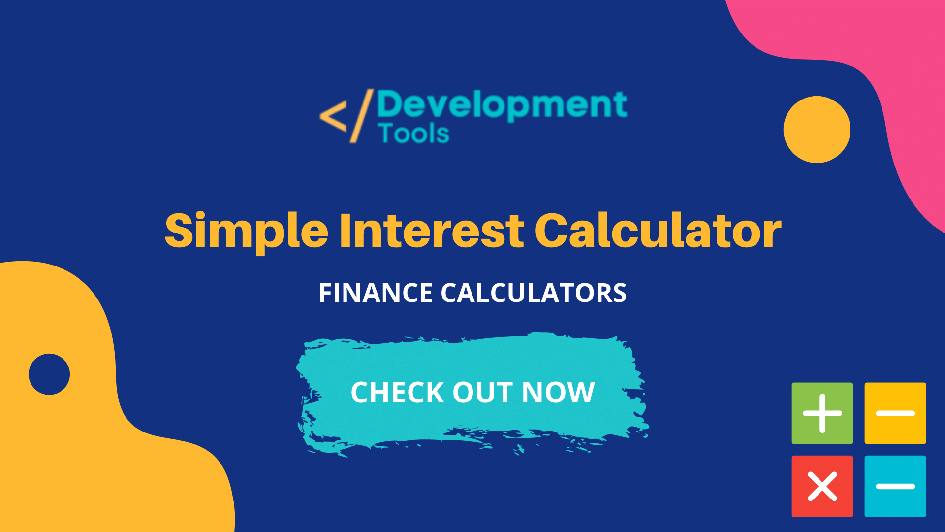 Simple Interest Calculator DevelopmentTools Simple Interest Calculator DevelopmentTools